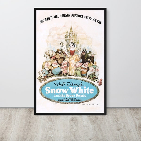 Snow White and the Seven Dwarfs Poster - Etsy