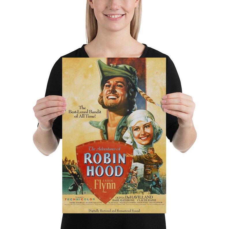 The Adventures of Robin Hood 1938 Vintage Movie Poster - Etsy