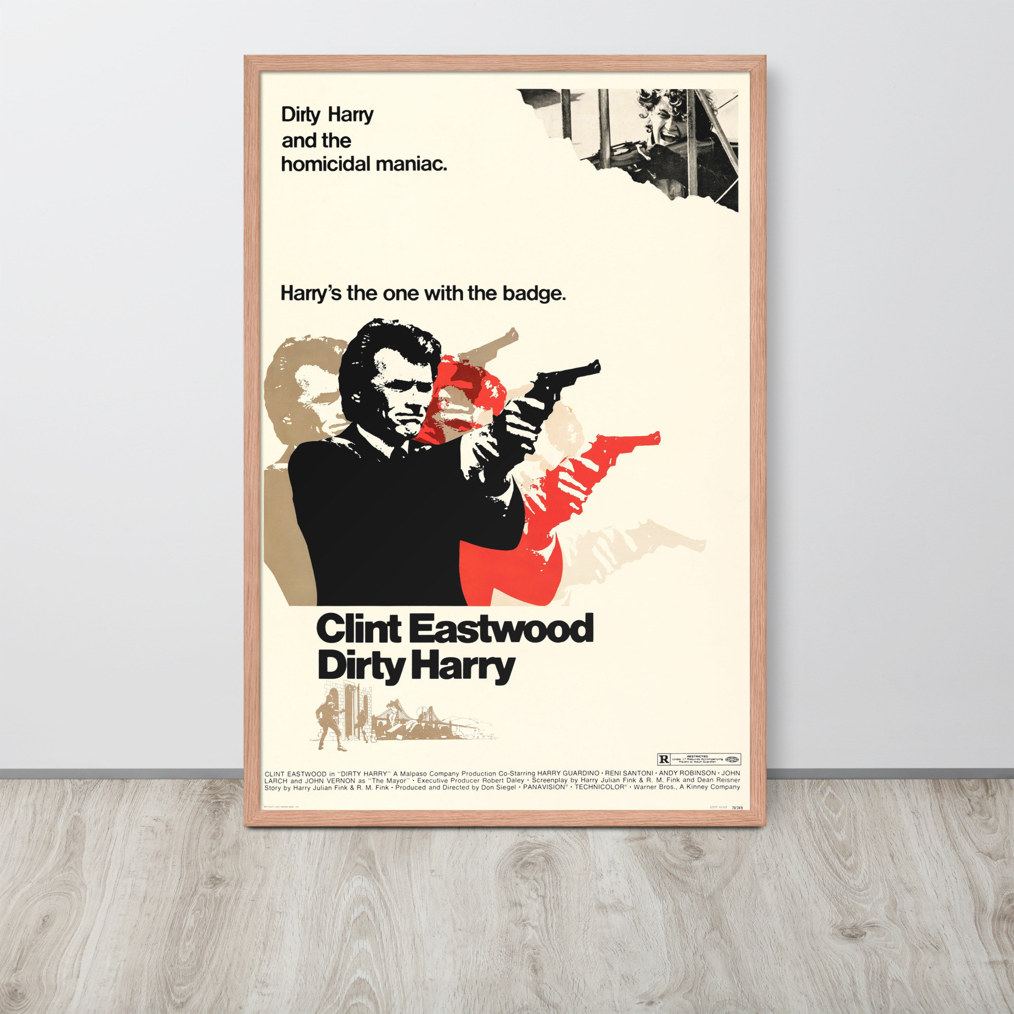 Dirty Harry (1971) Vintage Movie Poster - Etsy