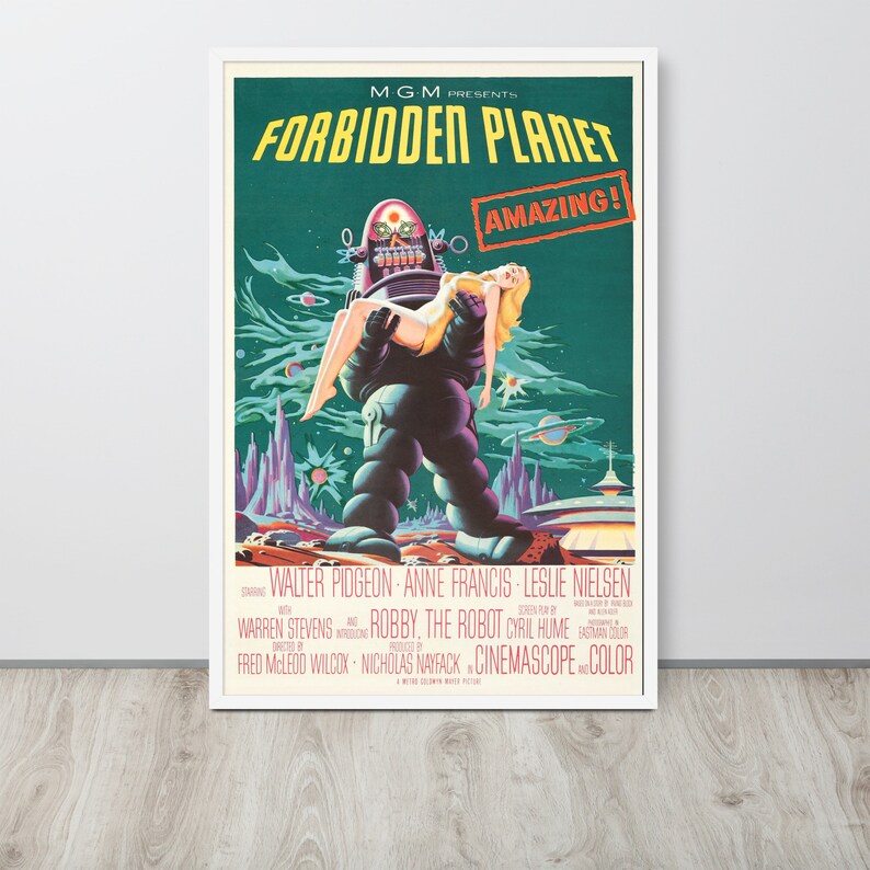 Forbidden Planet (1956) Vintage Movie Poster - Etsy