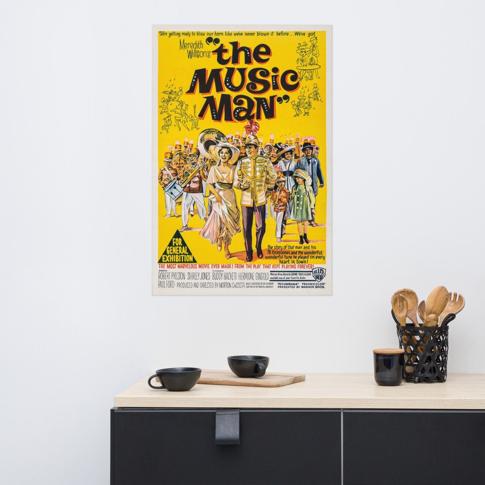The Music Man (1962) Vintage Movie Poster - Etsy