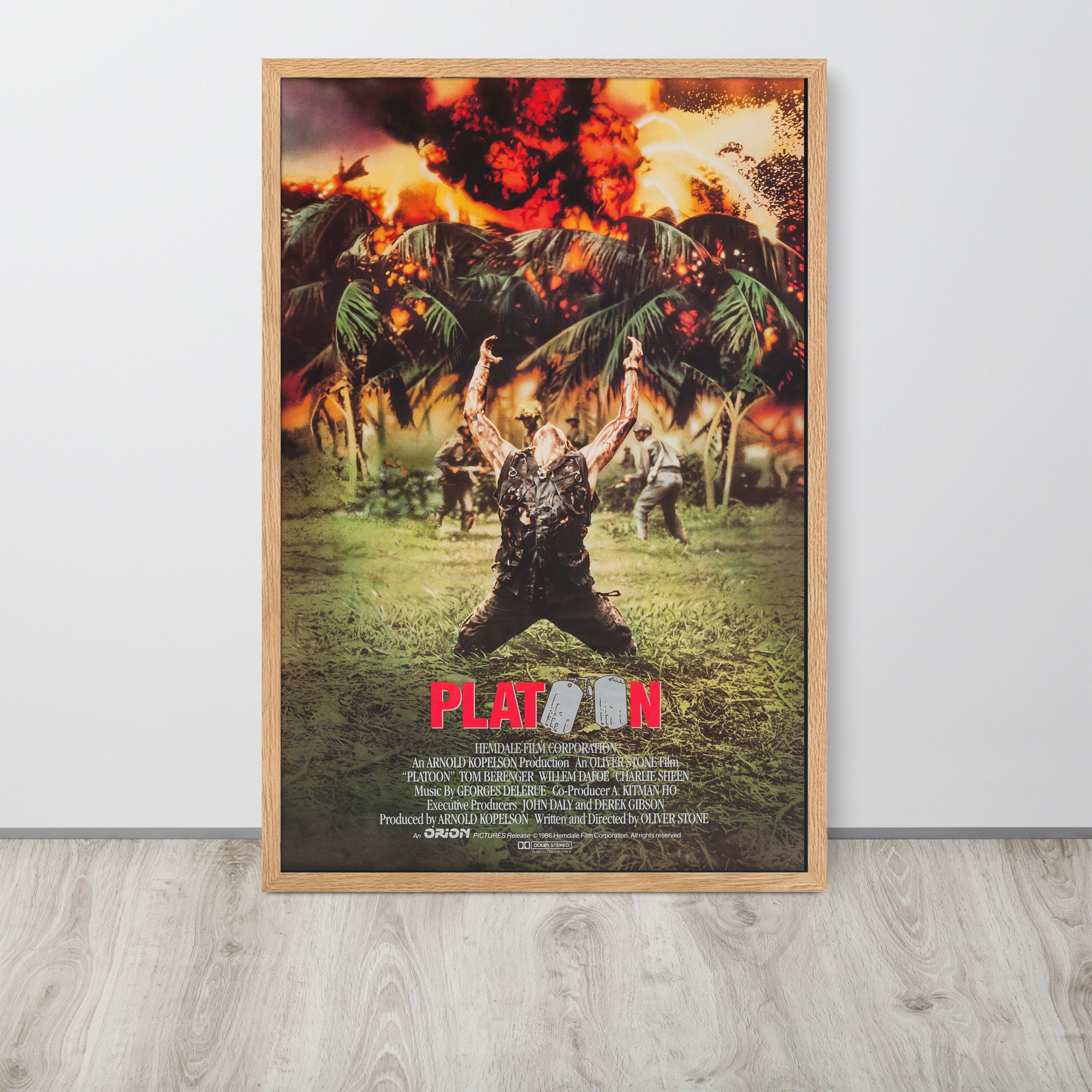 Platoon 1986 Vintage Movie Poster - Etsy