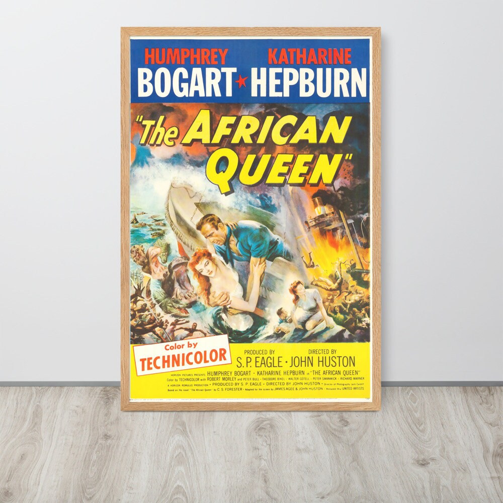 The African Queen (1951) Vintage Movie Poster - Etsy