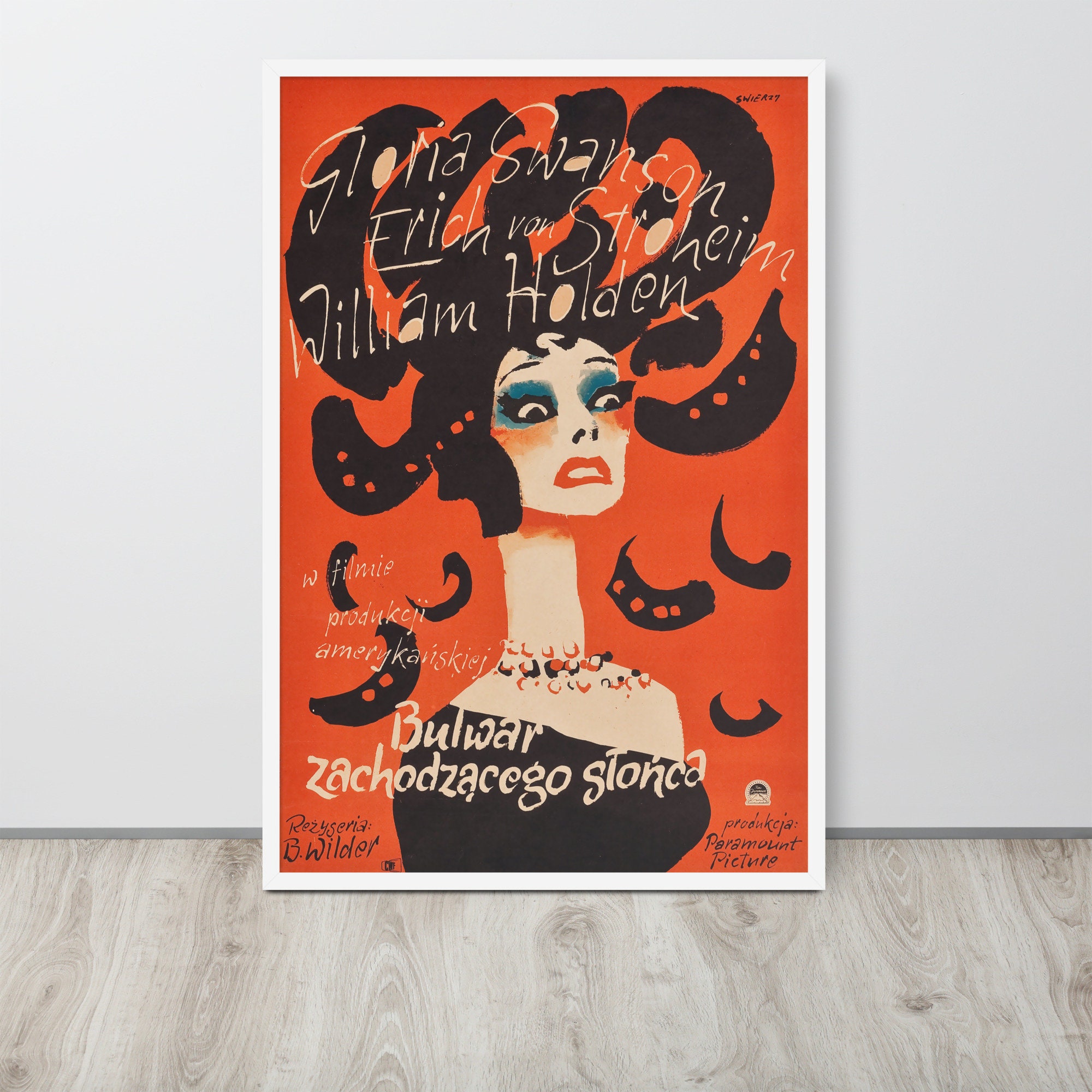 Sunset Boulevard (1950) Vintage Polish Movie Poster sold by Bruna Silva ...