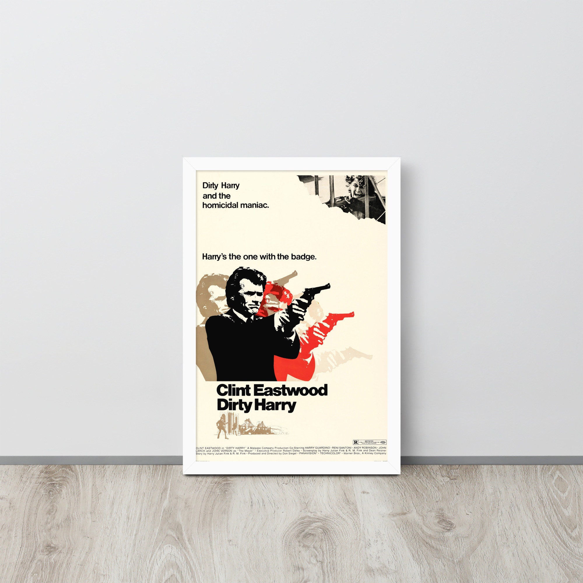 Dirty Harry (1971) Vintage Movie Poster - Etsy