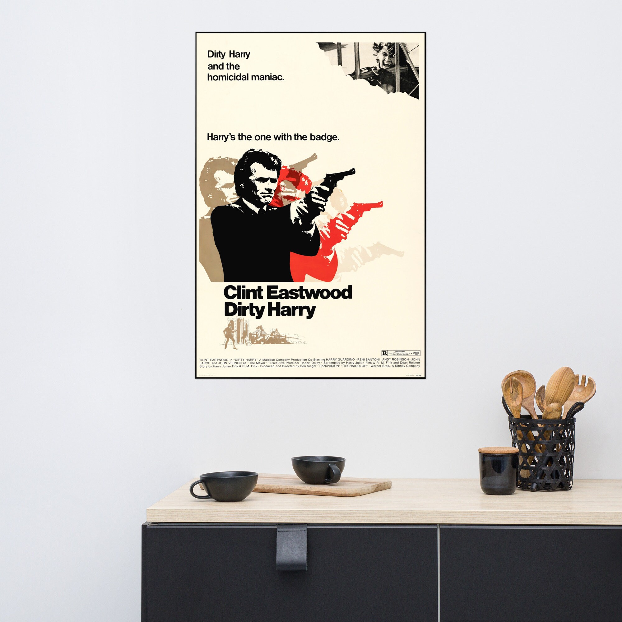 Dirty Harry (1971) Vintage Movie Poster - Etsy