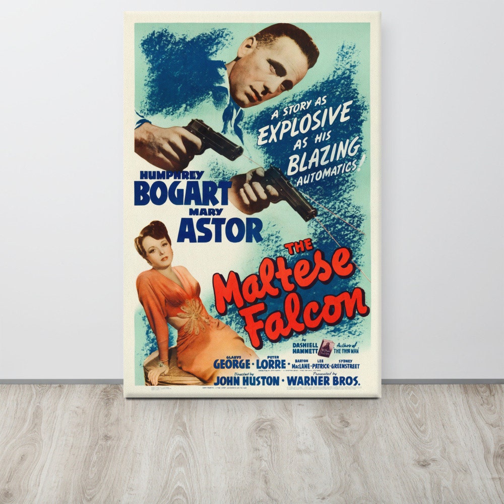 The Maltese Falcon (1941) Vintage Movie Poster - Etsy