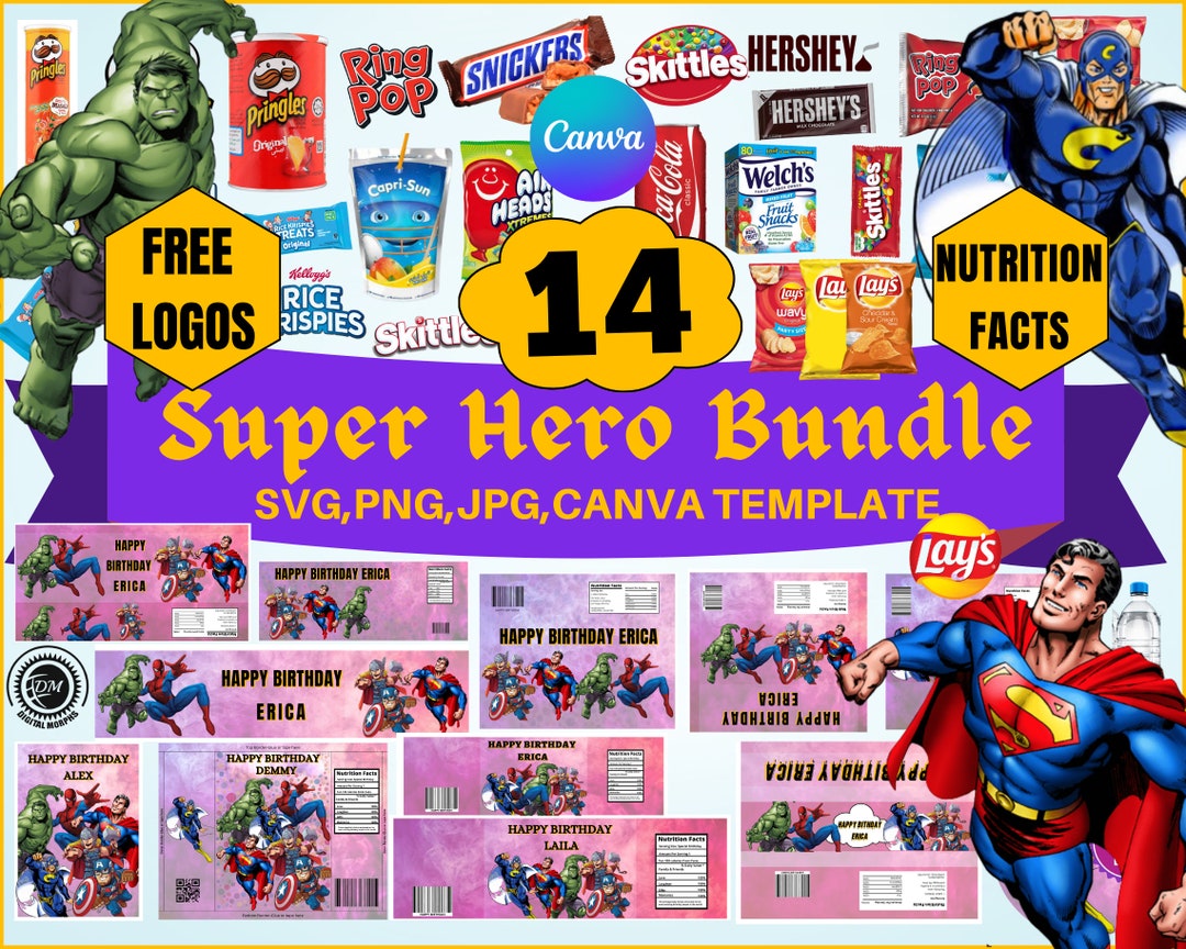 14 Party Favor Templates Template Bundle Party Favors Etsy