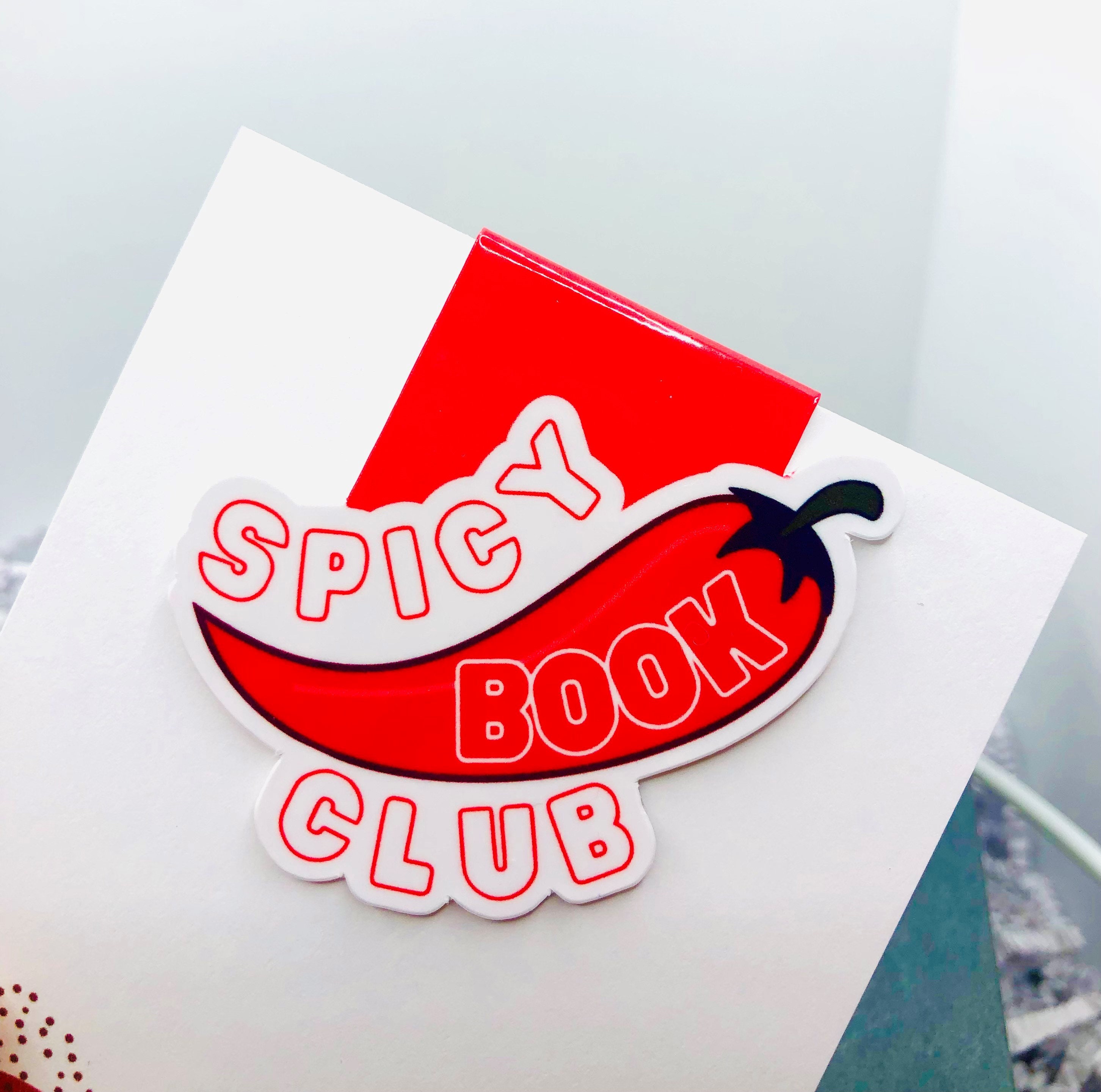 Spicy Book Club Magnetic Bookmark | Bookmark | Magnet Bookmark ...