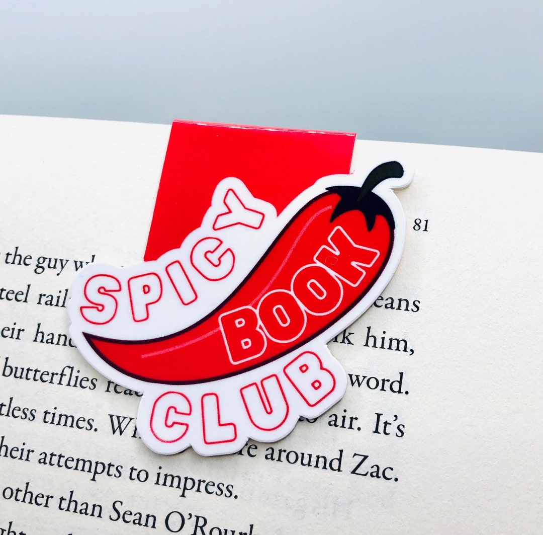 Spicy Book Club Magnetic Bookmark | Bookmark | Magnet Bookmark ...