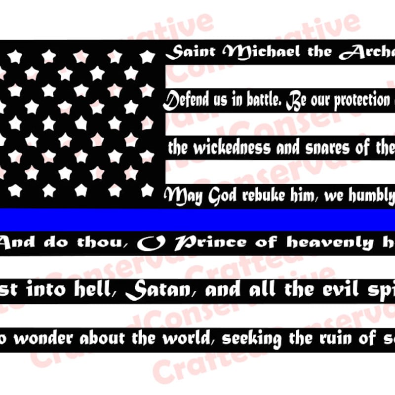 Back the Blue With St Michael - Etsy