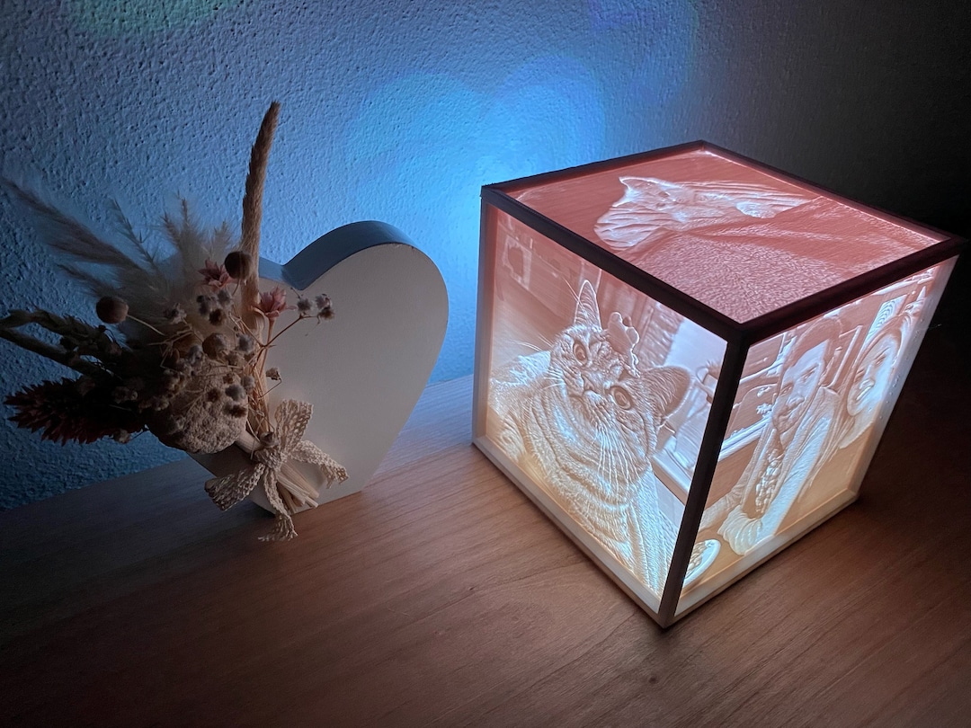 Personalized 3D Printed Photo Box / Litophane / Lamp / Photo Frame ...