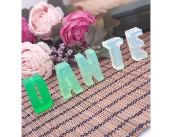 ALPHABET Soap-kids Birthday Party Favor-soap Letter Personalized Name ...