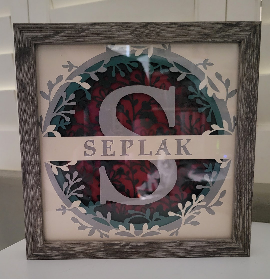 Monogram Family Framed 3d Shadow Box - Etsy