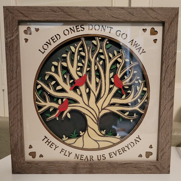 Cardinal Shadow Box - Etsy