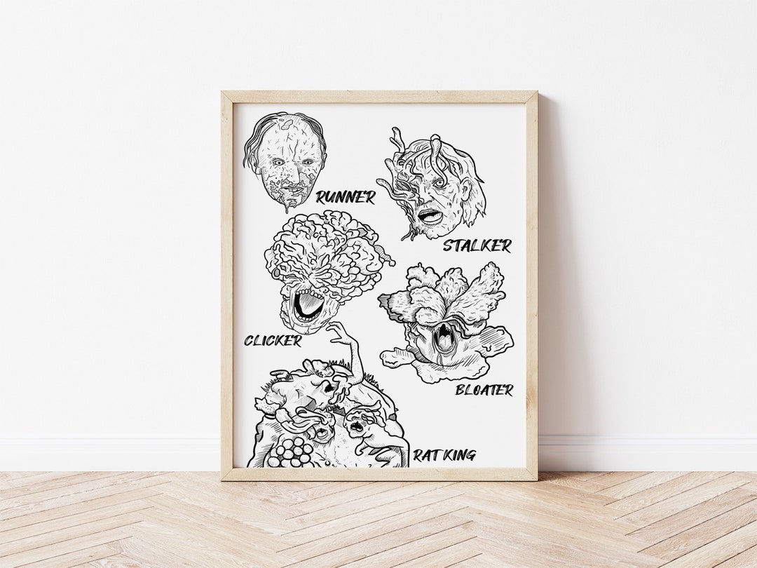 The Last of Us Zombie Print - TLOS Infected Poster - Game Print - Game ...
