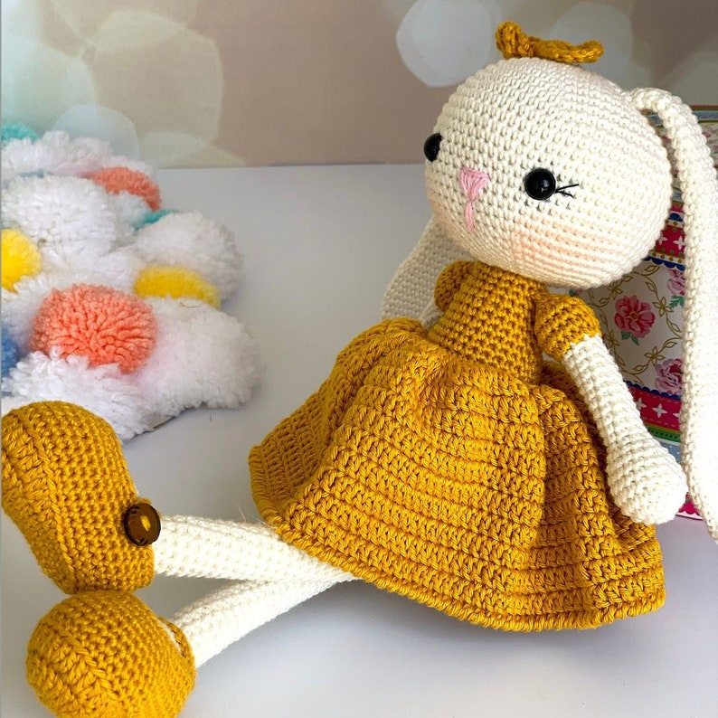 Personalized Crochet Bunny Doll, Customized Rabbit for Sale, Crochet ...