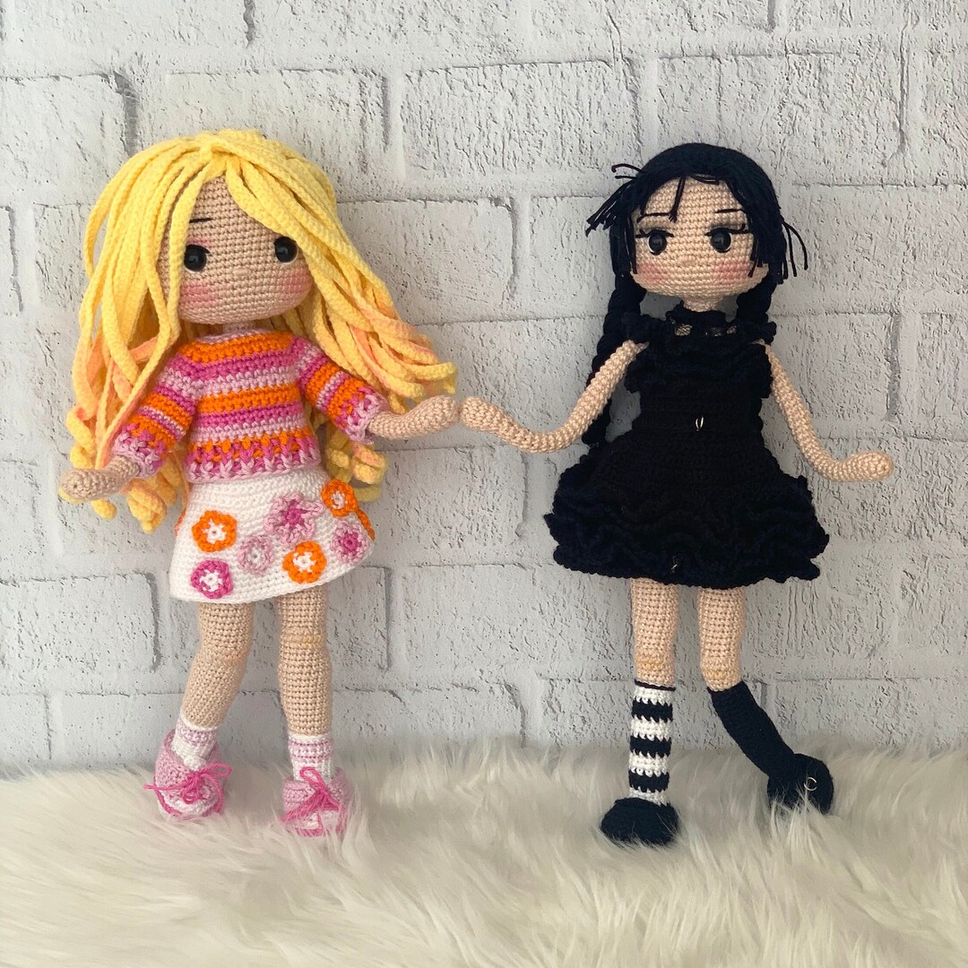Crochet Enid Doll and Wednesday Doll Wednesday Crochet Doll - Etsy
