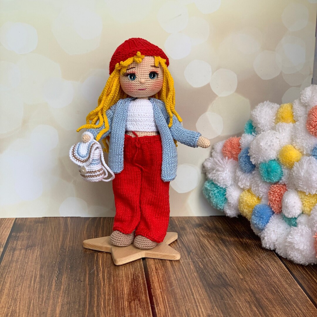 Crochet Doll for Sale, Blonde Crochet Doll, White Princess, Princess ...