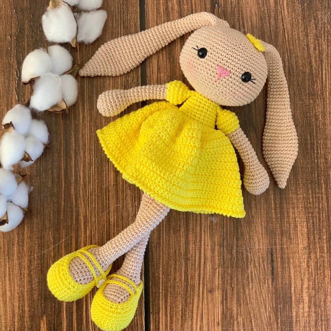 Personalized Crochet Bunny Doll, Customized Rabbit for Sale, Crochet ...