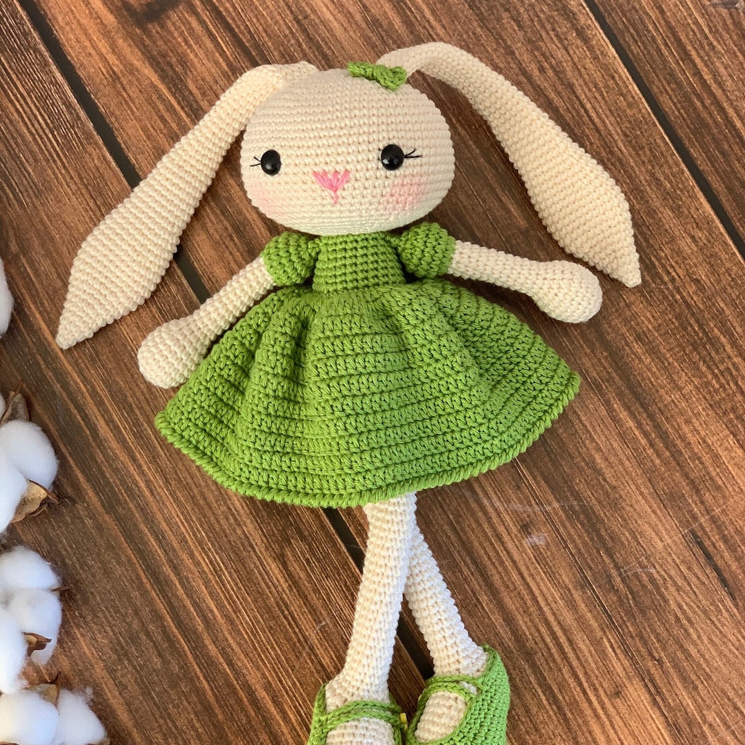 Personalized Crochet Bunny Doll, Customized Rabbit for Sale, Crochet ...