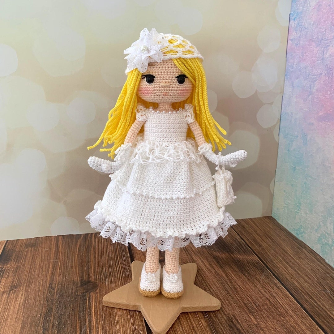 Crochet Bride, Princess Doll, Amigurumi Bride Doll, Handmade Doll for ...
