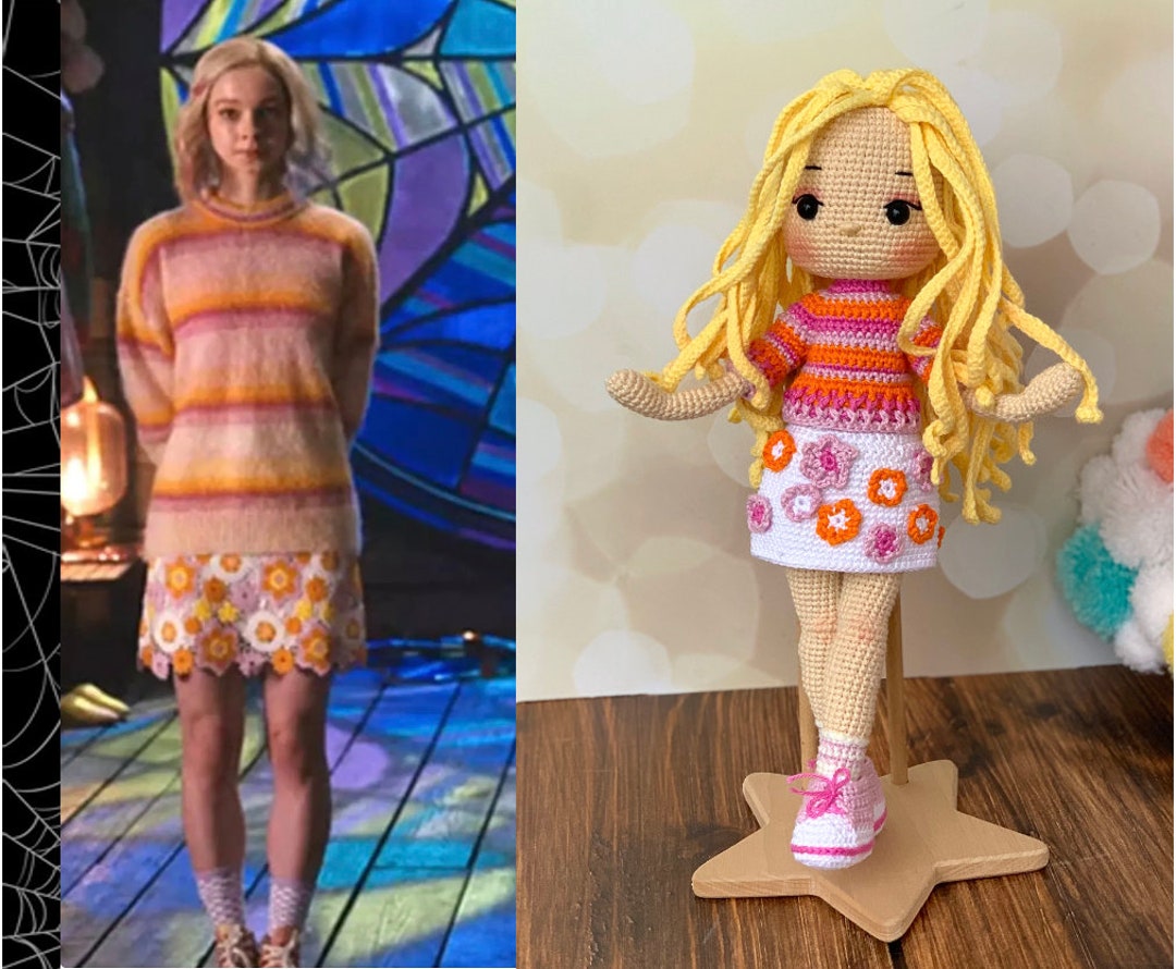 Crochet Enid Doll, Movie Sinclair Doll, Handmade Enid Doll, Wednesday ...