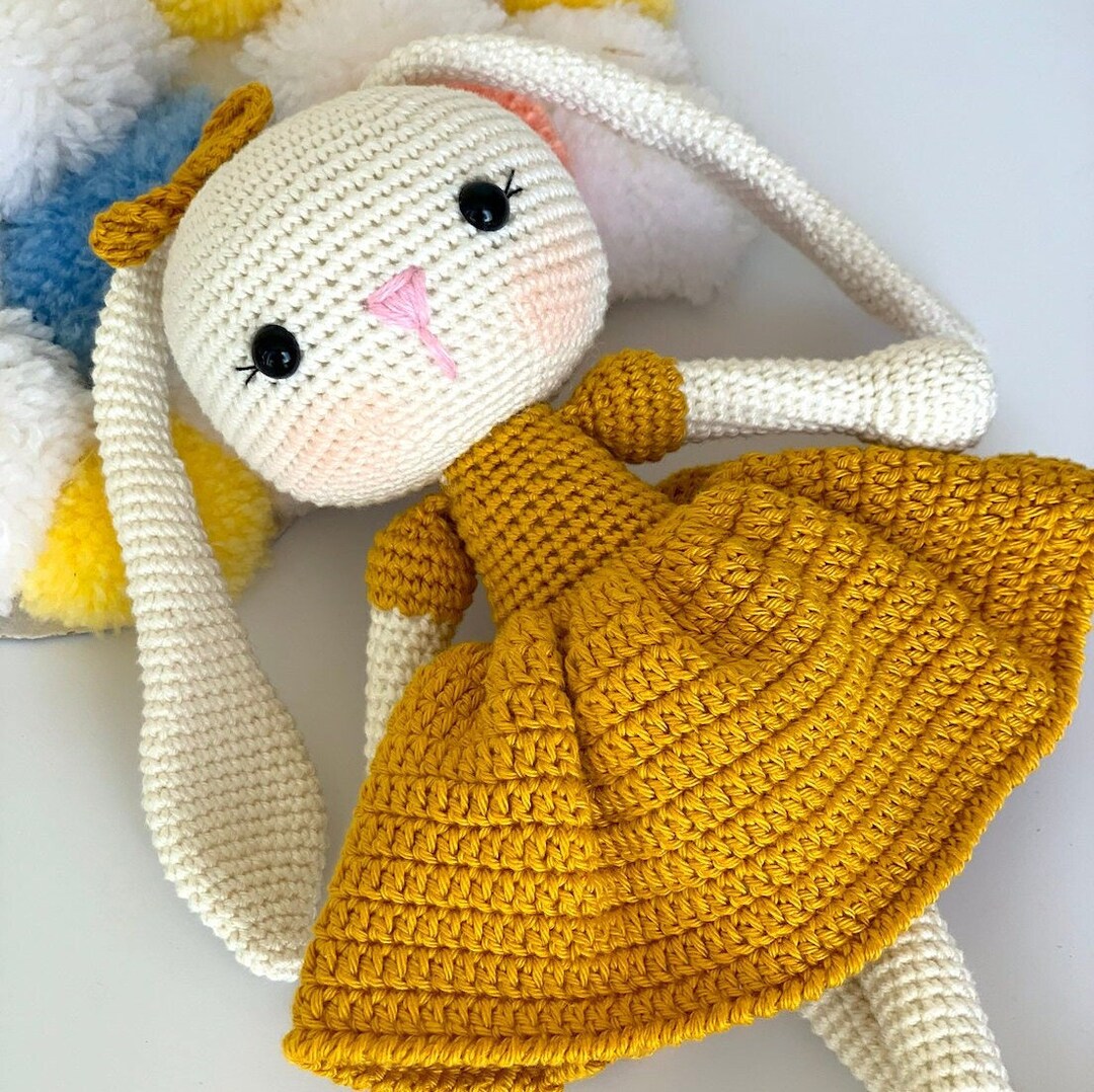 Personalized Crochet Bunny Doll, Customized Rabbit for Sale, Crochet ...