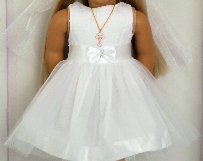 Knee Length First Communion Dress Designed to Fit 18 Dolls Such as ...