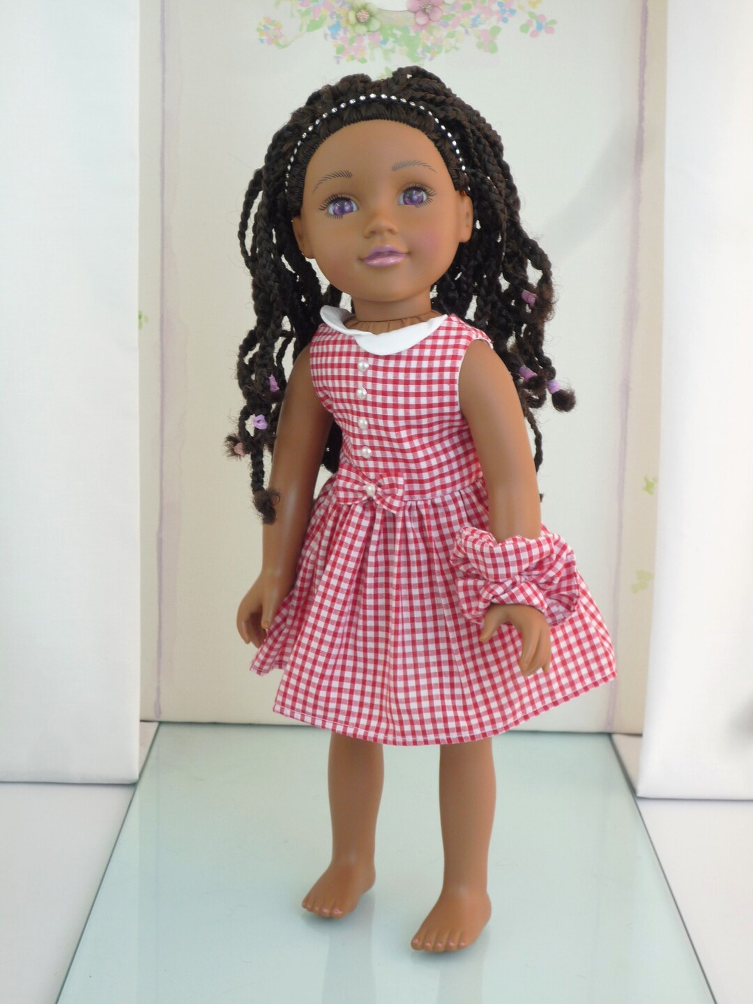 DESIGNAFRIEND SCHOOL DRESS Red Yellow Green Pink Blue With Matching ...