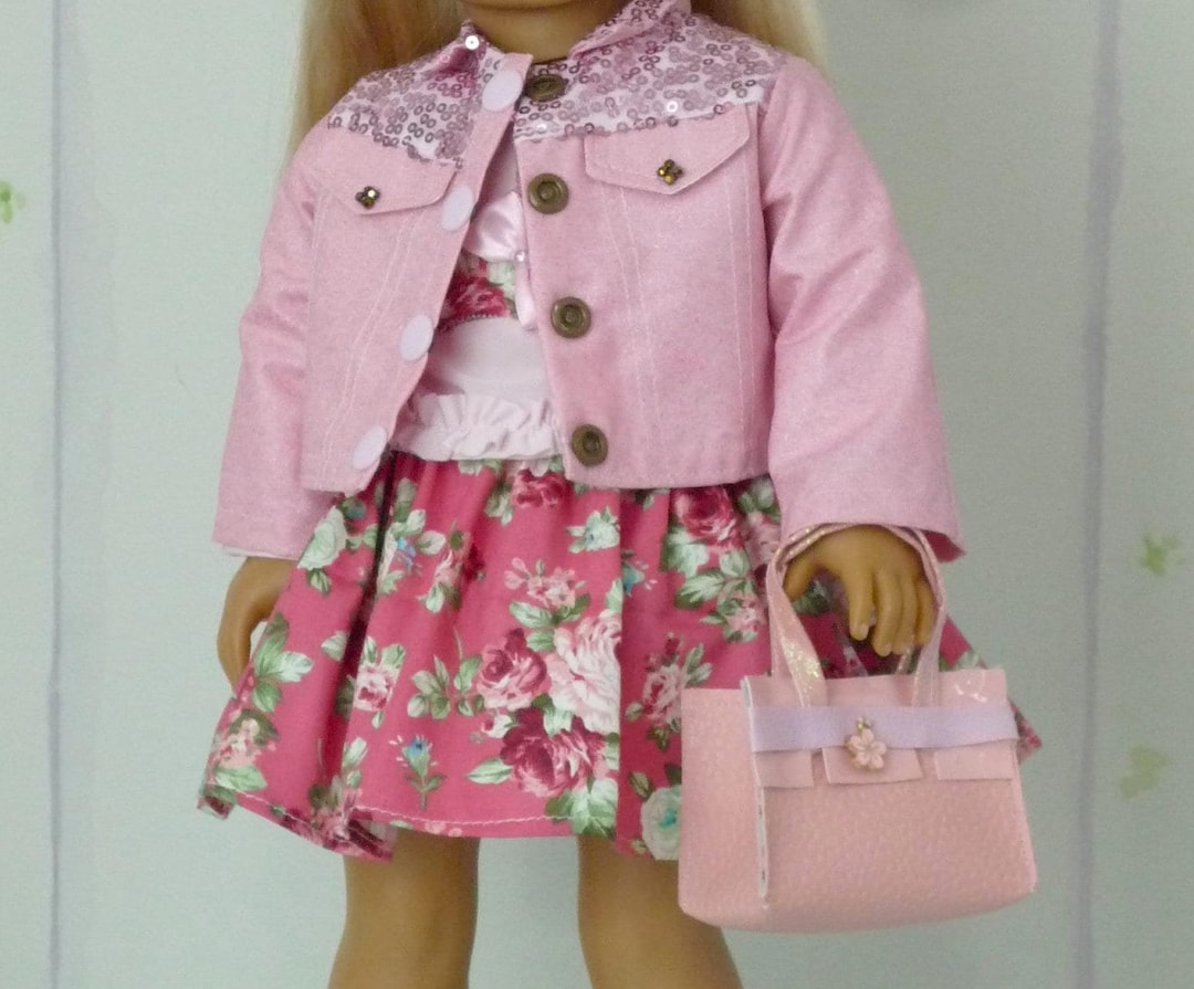 PINK JACKET OUTFIT Doll Clothes for 18 Inch Doll Pink Shimmer Jacket ...