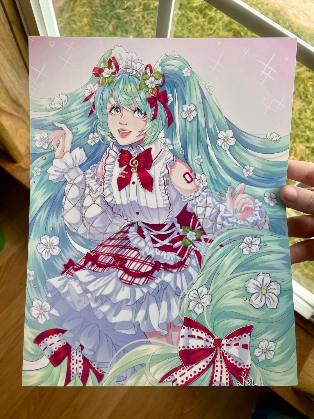 Strawberry Hatsune Miku Thick Print - Etsy