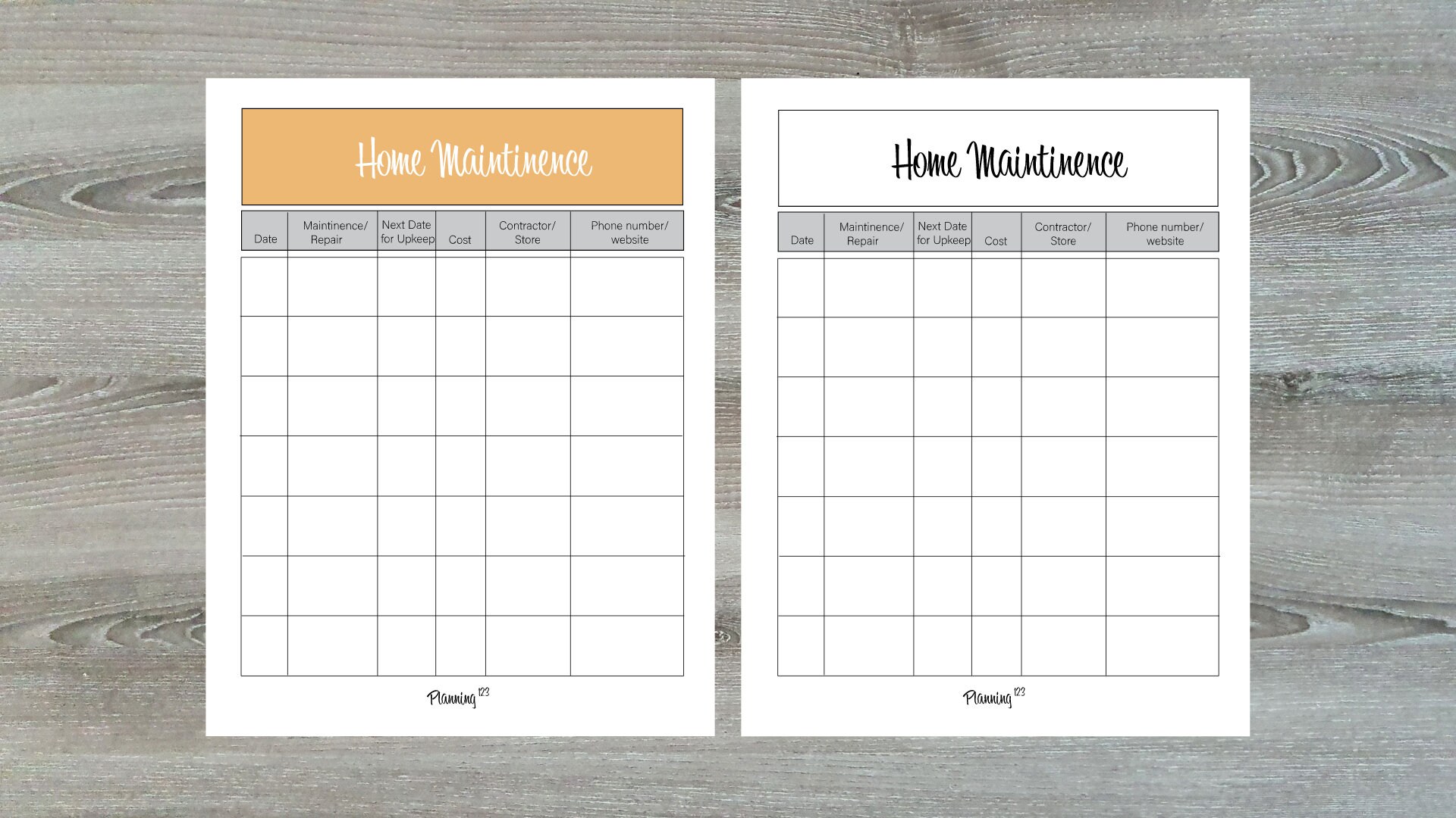 Home Maintenance Track Sheet. Digital Download, Printable, Home Upkeep ...