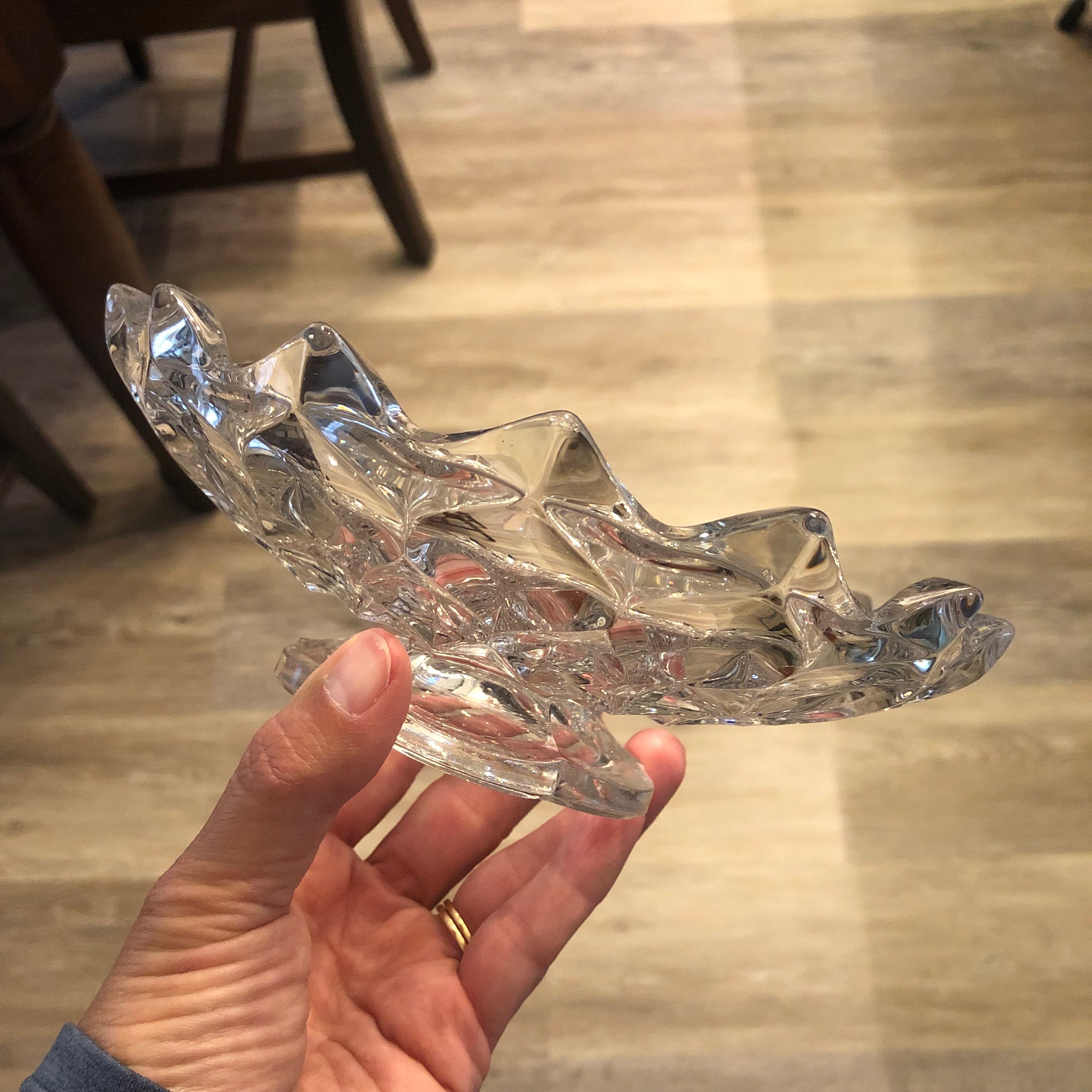 Vintage Clear Glass Sawtooth Cubist Pattern American Whitehall or ...