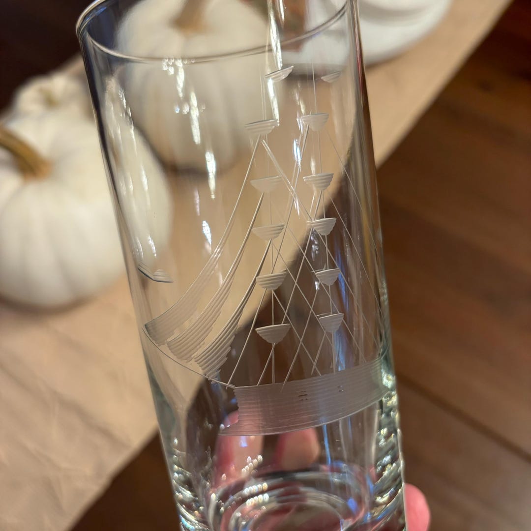 Vintage Set of Four Javit Clipper Collection 12 Oz Flat Tumblers ...