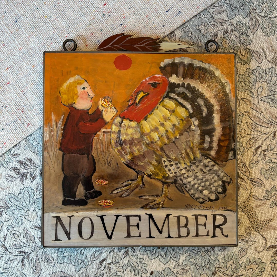 Vintage Nancy Thomas Folk Art November Children’s Month Series ...