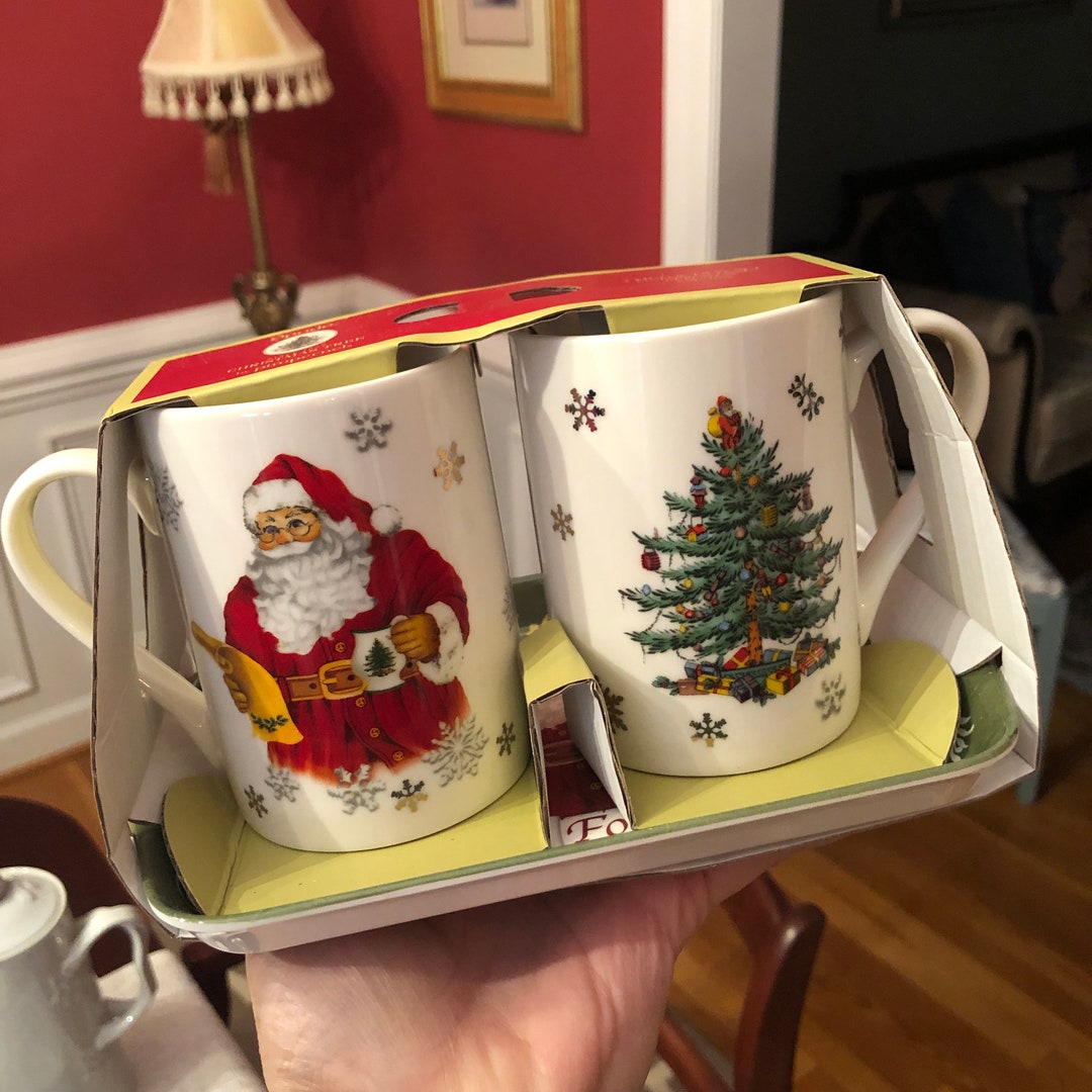 Spode Holiday Winter Christmas Tree Cookies for Santa 3-piece Mugs and ...