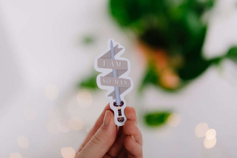 I Am No Man Sticker Free Shipping Weatherproof Sticker - Etsy