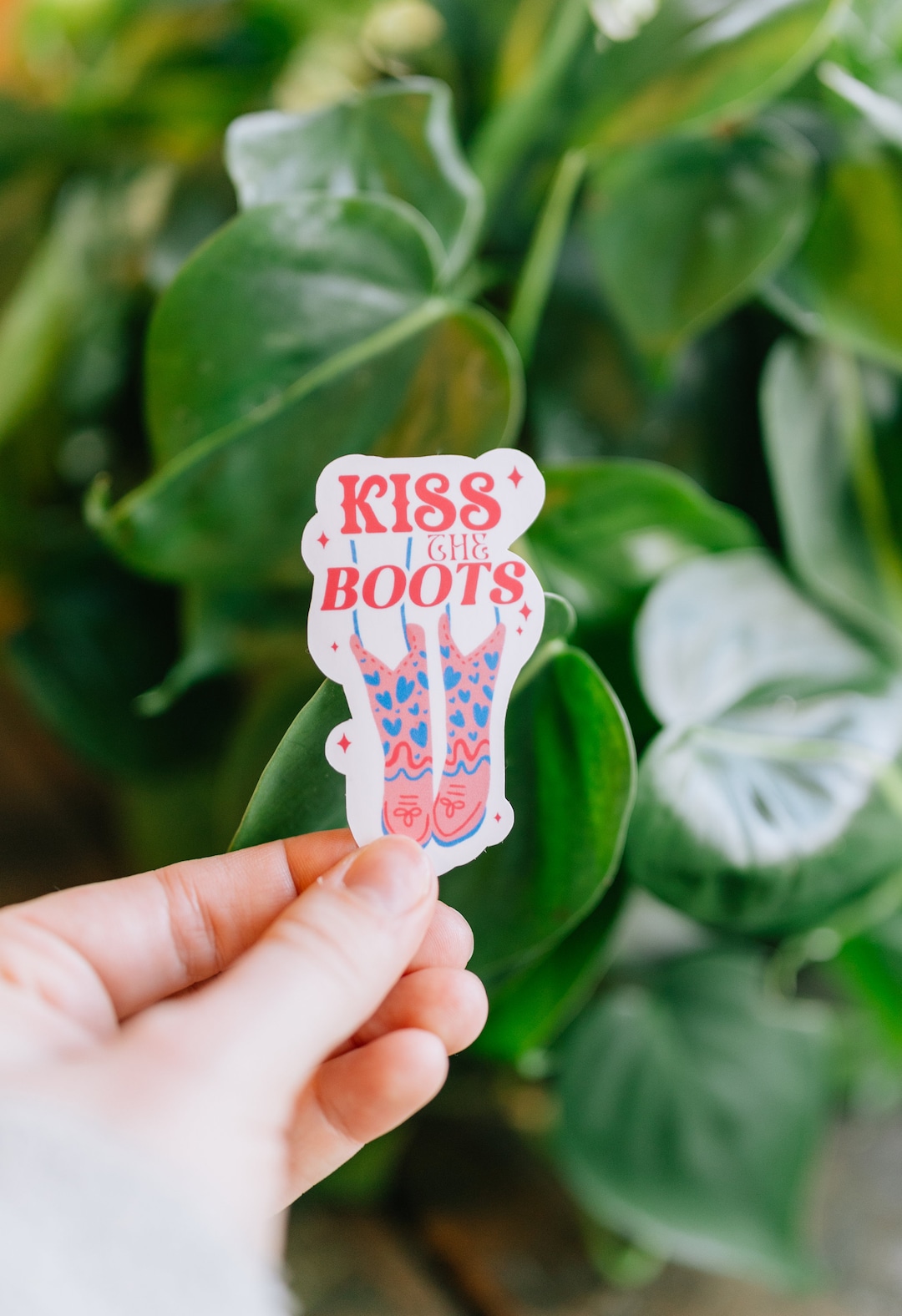 Kiss the Boots Sticker, Free Shipping, Bookish Sticker, Small Business ...