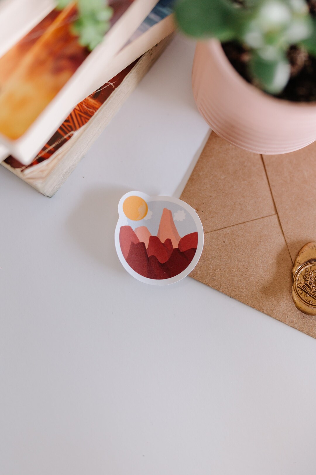 Canyon Sticker, Hand Drawn Sticker, Landscape Sticker, Free Shipping ...