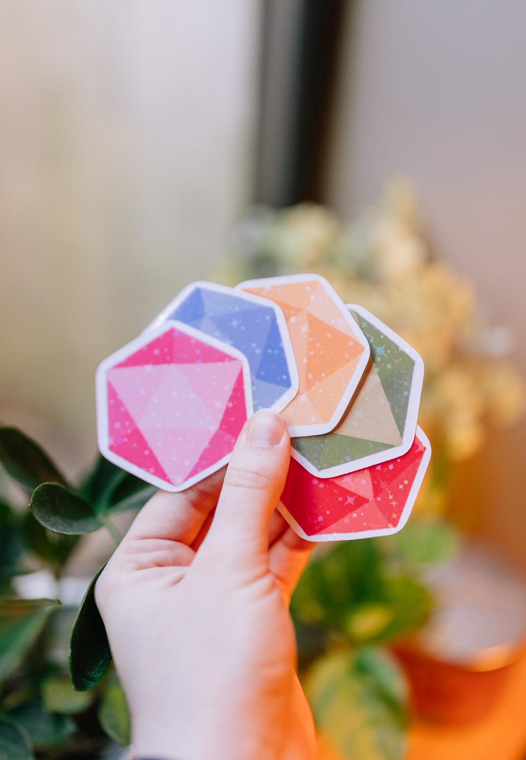 D20 Dice Sticker, Holographic, Large Dice, Dungeons and Dragons, DND ...