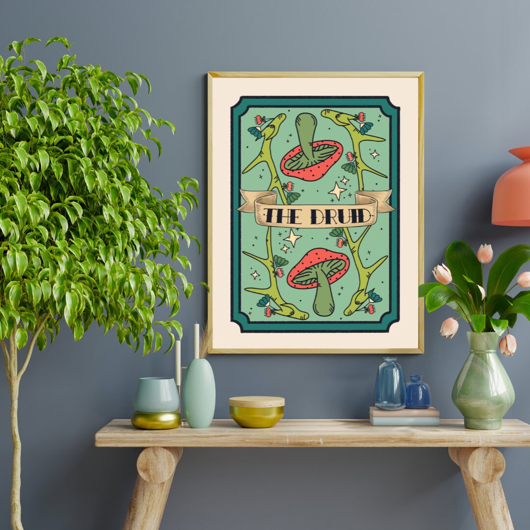 The Druid Printable, Digital Download, Printable Wall Art, DND, RPG ...