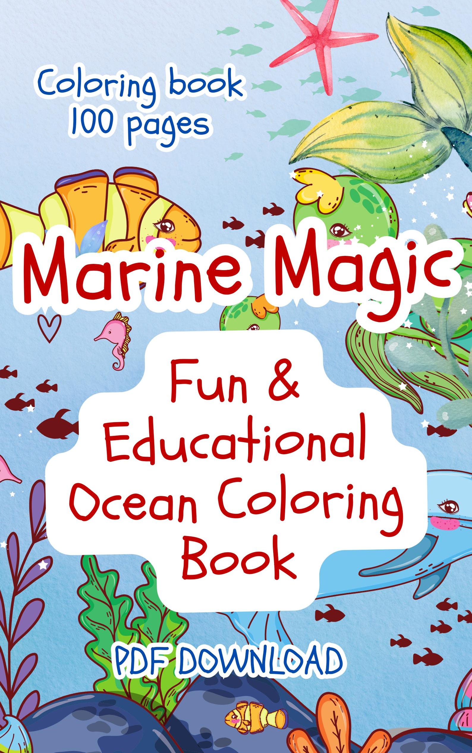 100 Ocean Animals Coloring Pages for Kids – Fun & Educational Sea Life ...