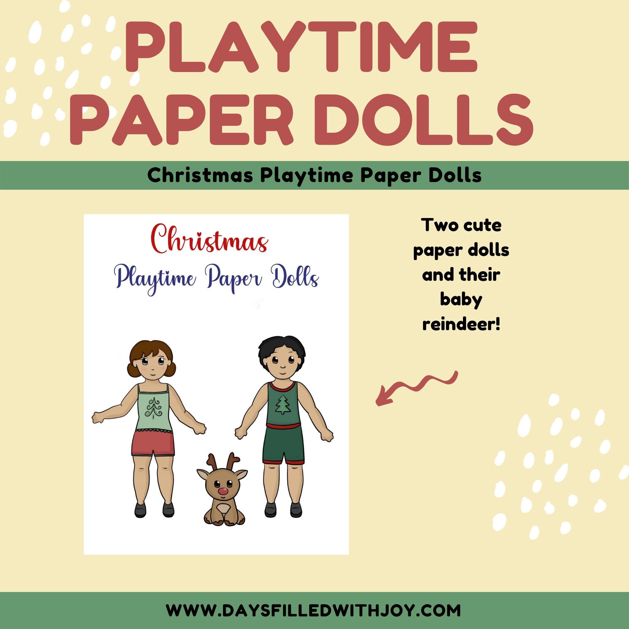 Reindeer Paper Dolls