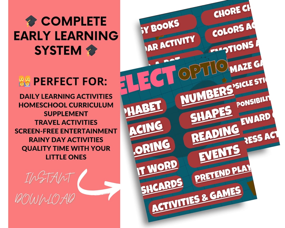 Ultimate Toddler Learning Kit | Alphabet Numbers Shapes & More - Etsy