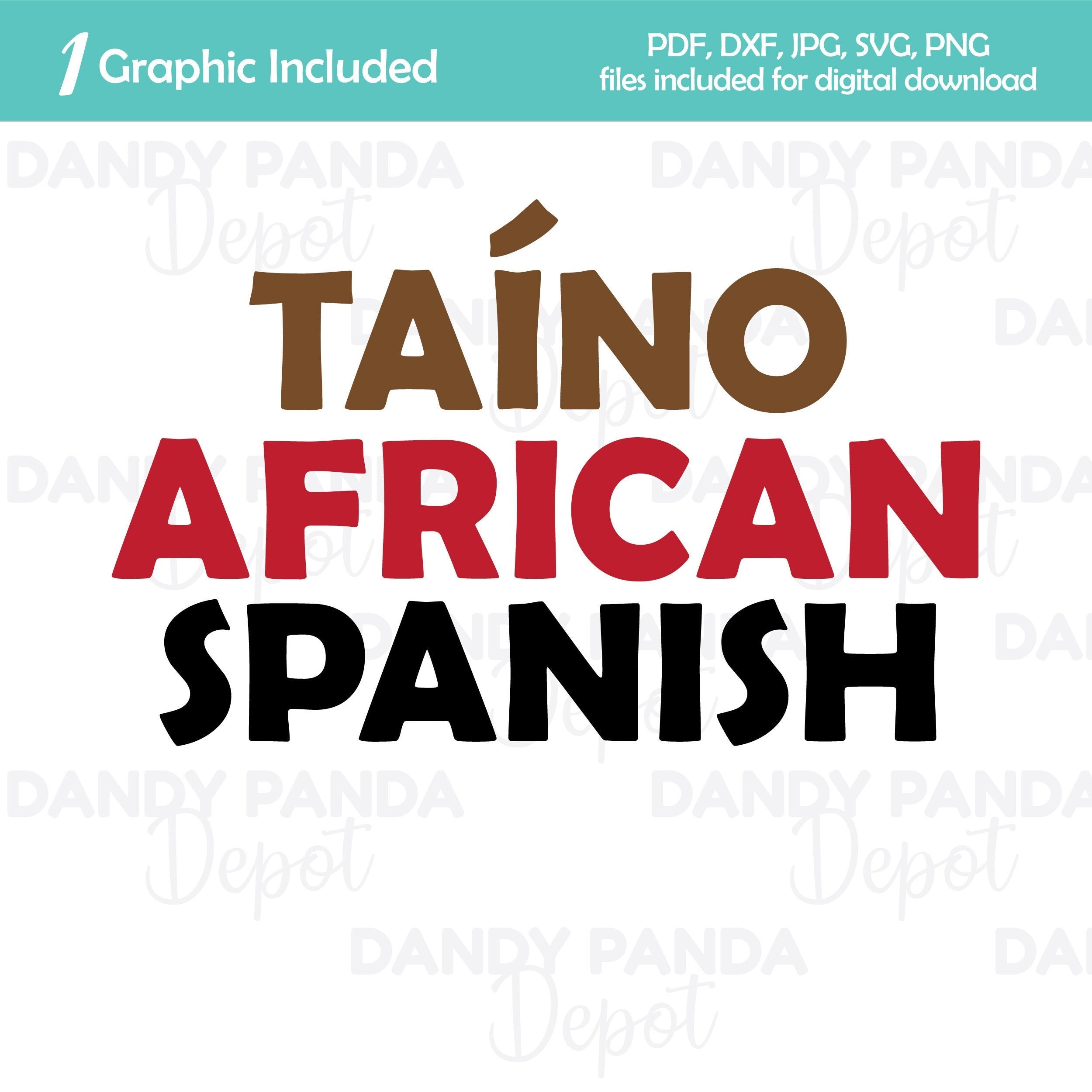 Taino African Spanish Puerto Rican Digital Graphic Pdf Png Jpg Pdf Dxf ...