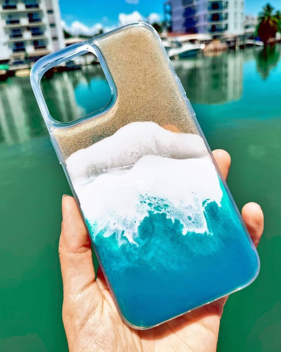 Resin Case Iphone 11 12 13 14 Ocean Waves Phone Accessories - Etsy