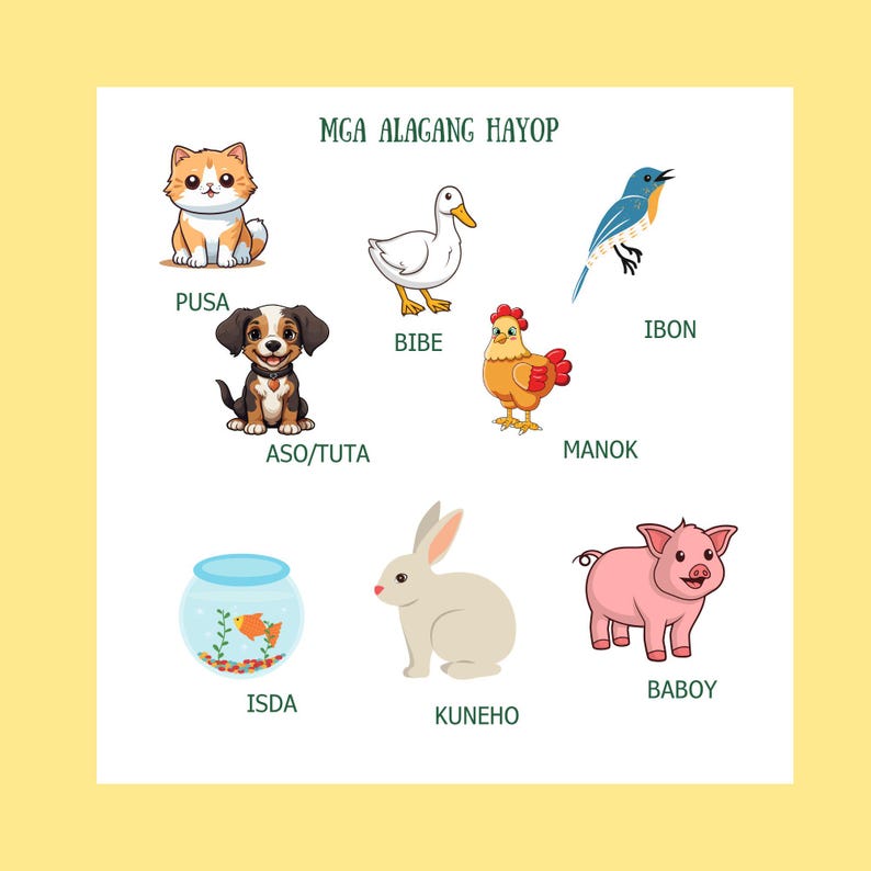 Mga Salitang Tagalog - Bilingual Kids Book - Etsy