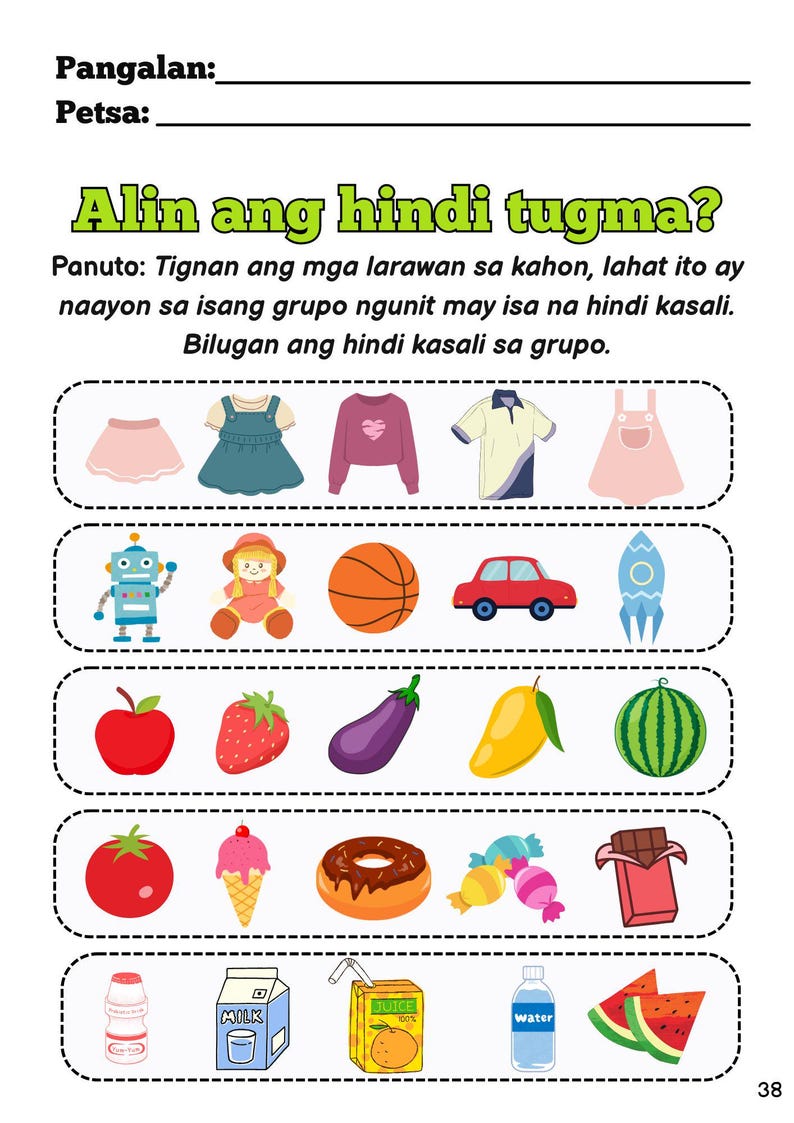 62-page Tagalog Worksheets – Literacy & Life Skills for Bilingual Kids ...