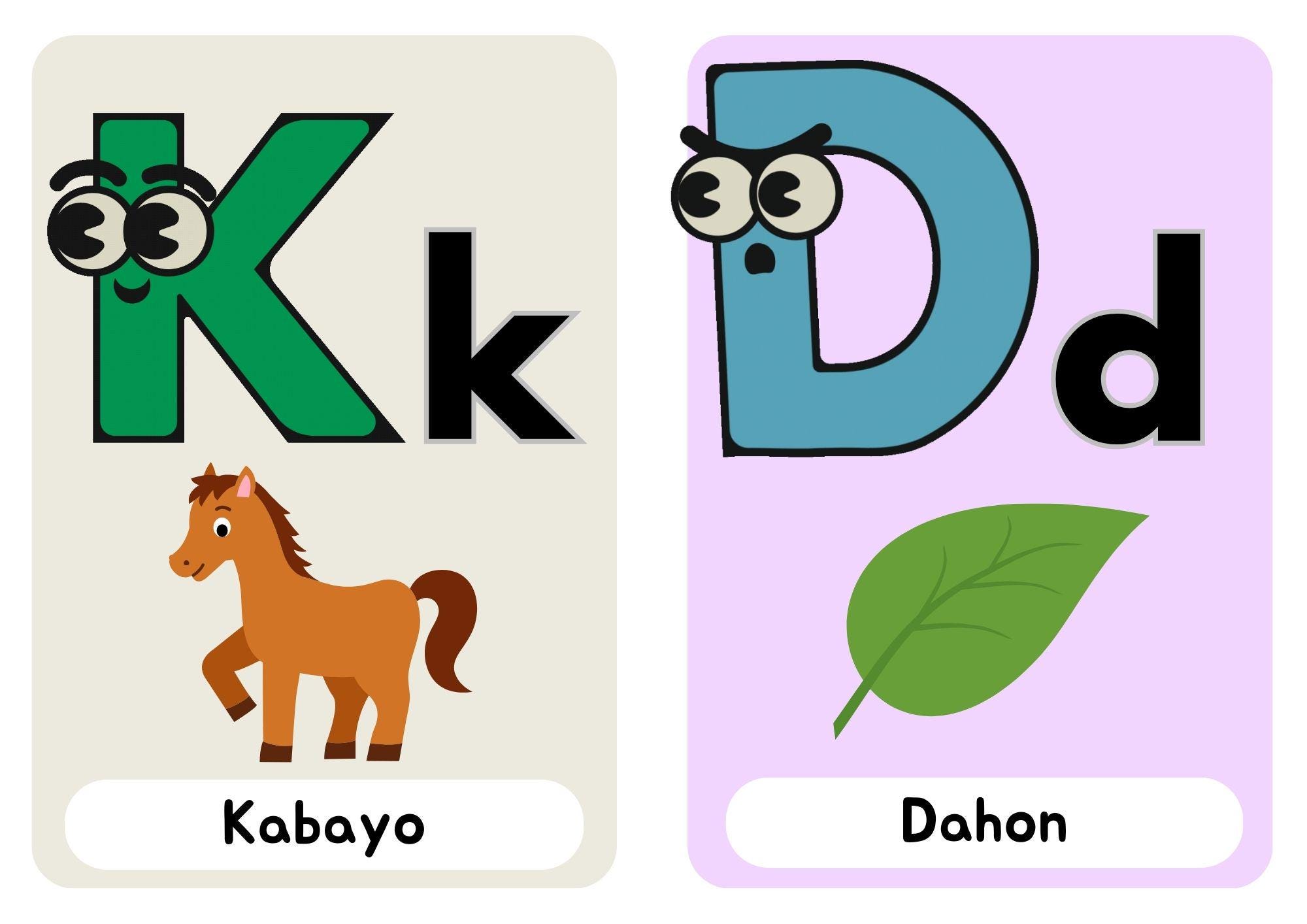 Flashcard -ang Alpabetong Filipino - the Tagalog Alphabet -A4 Printable ...